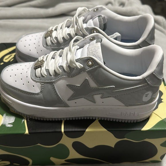 Bape | Shoes | Light Grey Bape Shoes Are Authentic | Poshmark